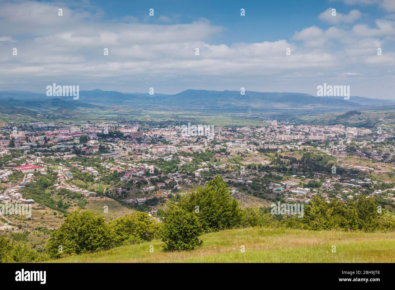 Nagorno Karabakh Republic, Stepanakert, high angle skyline view Stock ...