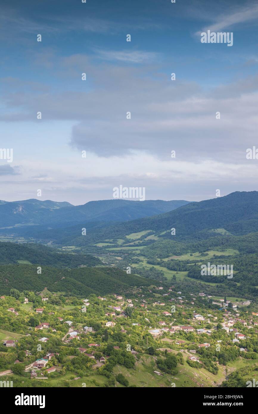 Nagorno Karabakh Republic, Vank, high angle village view Stock Photo ...