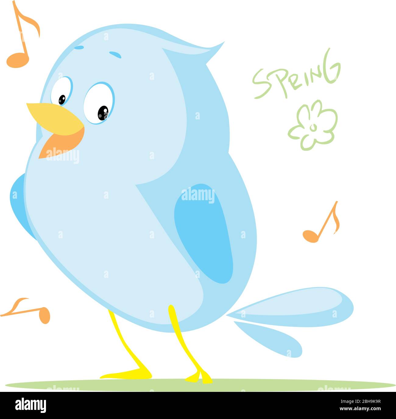 Spring singing bird Stock Vector Images - Alamy