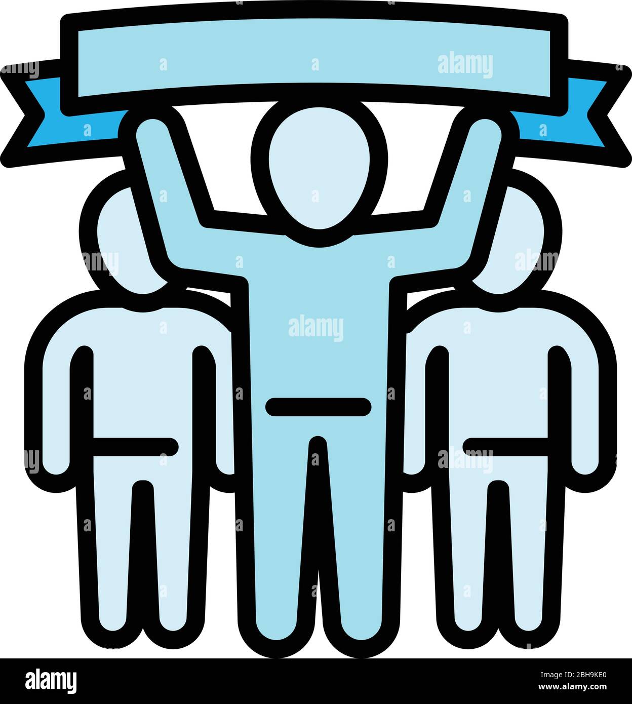 Teamwork united icon. Outline teamwork united vector icon for web ...