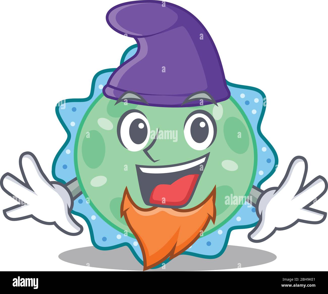 Cute picture of pseudomonas aeruginosa in Elf cartoon design Stock ...