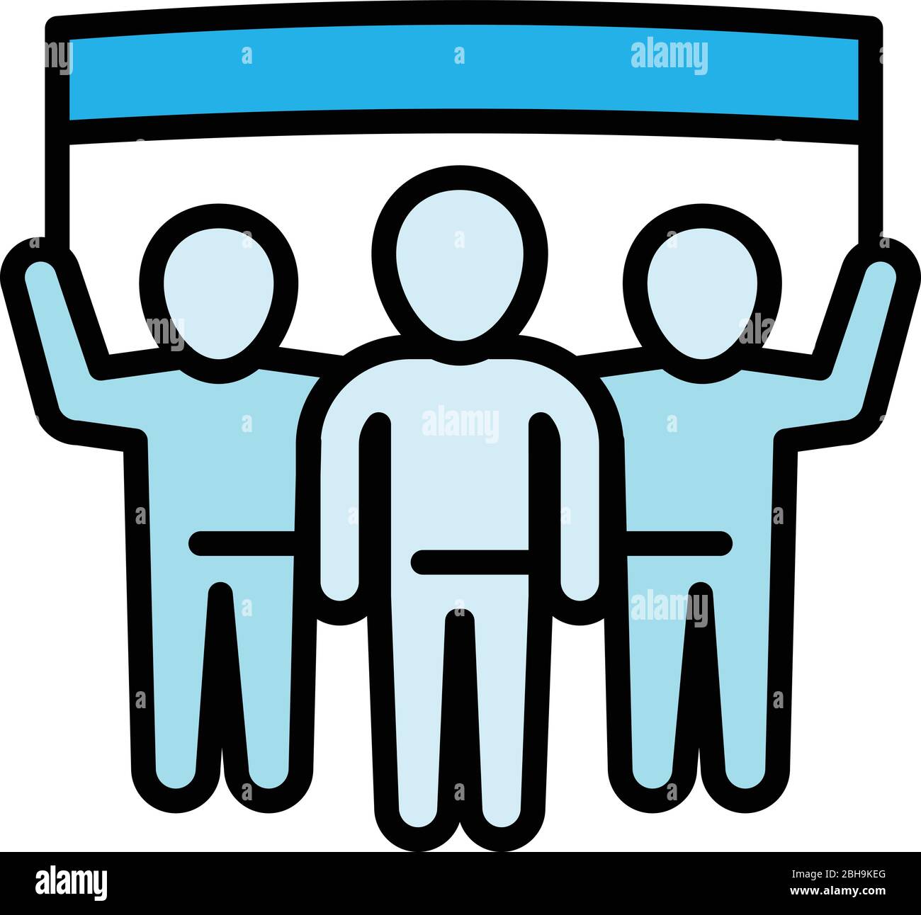 Teamwork banner icon. Outline teamwork banner vector icon for web ...