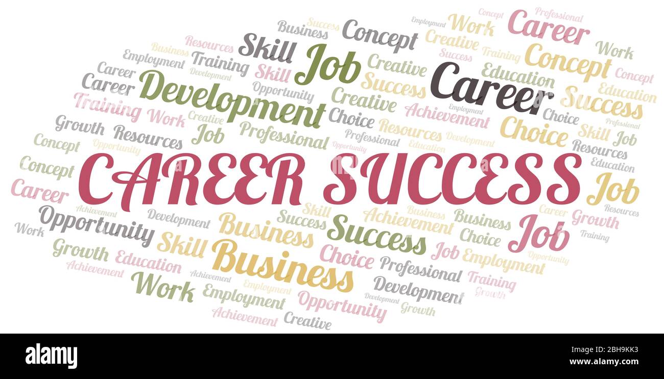Career Success typography vector word cloud. Wordcloud collage made ...
