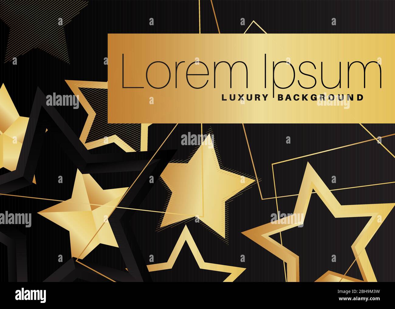 Minimalist premium exclusive background with stars. Vector luxury black ...