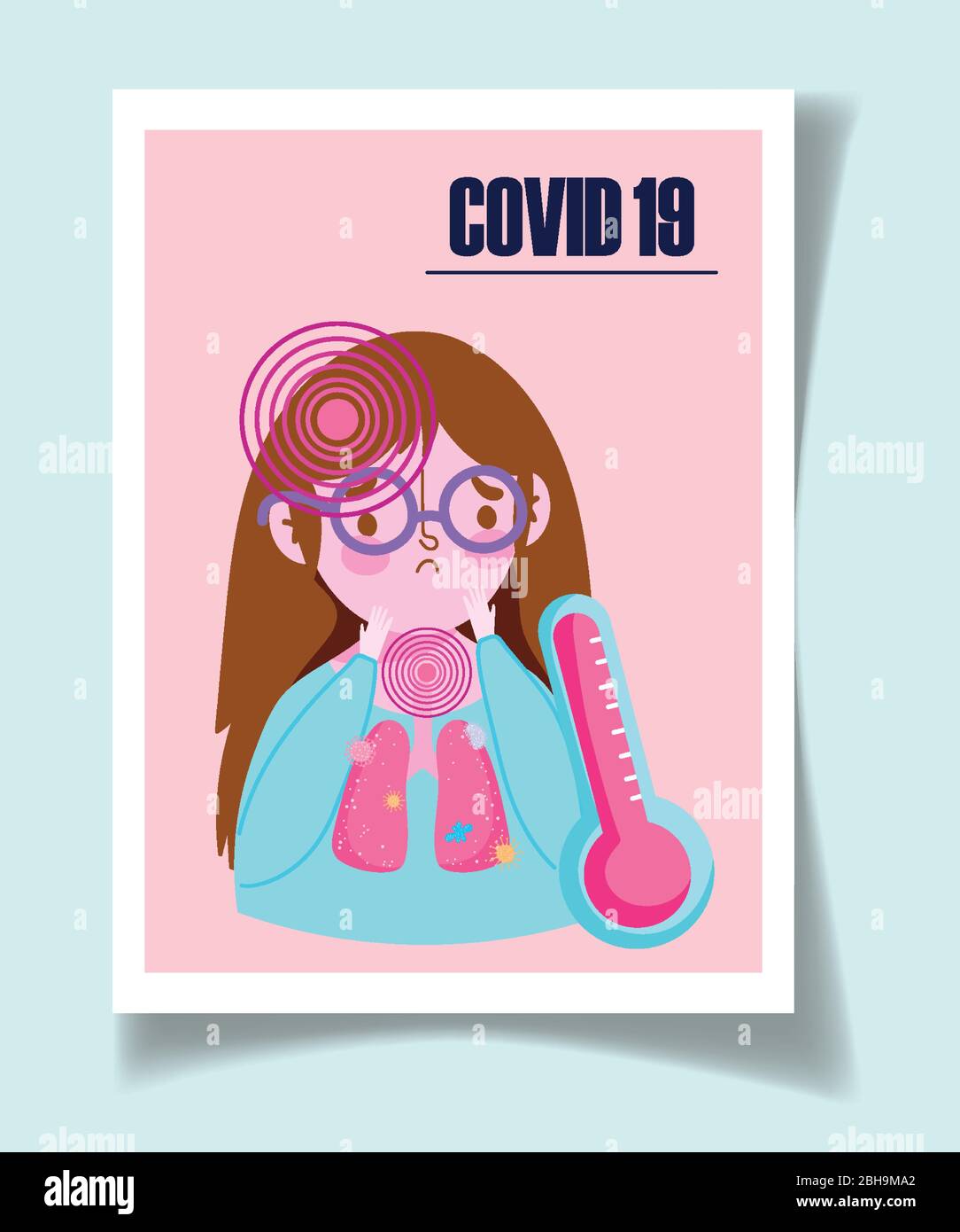 covid 19 coronavirus, girl symptoms fever headache and chest pain ...