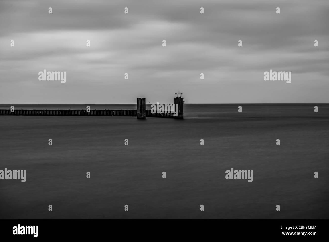 Long term exposure in the harbor on the North Sea at Cuxhaven Stock ...