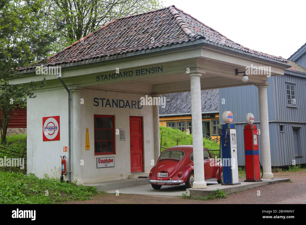 Reconstruction of Gas Station from Holmestrand, 1928 Stock Photo - Alamy