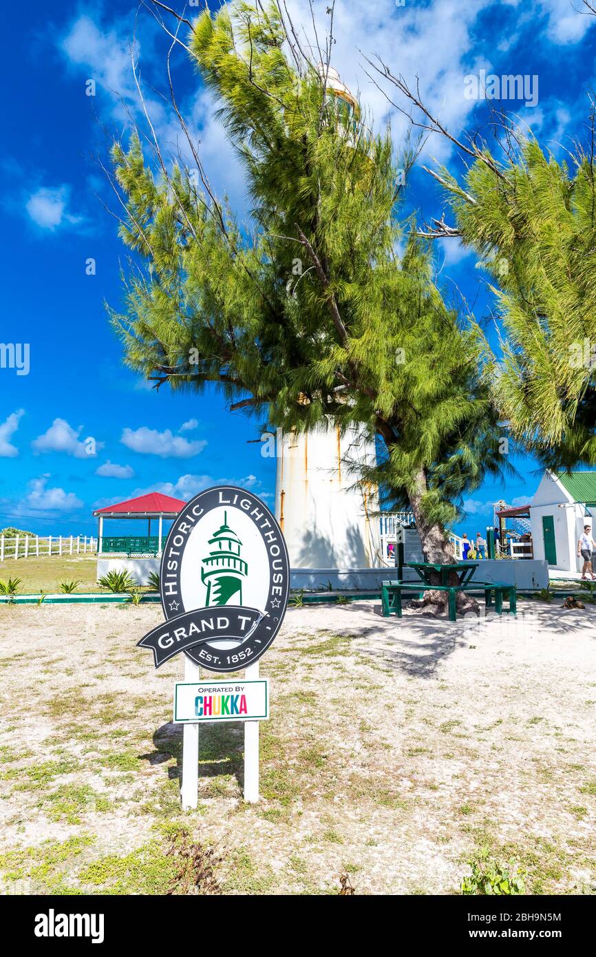 Historic Lighthouse, Grand Turk Island, Turks and Caicos Islands ...