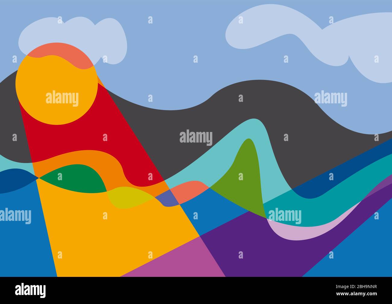 Painting of water texture Stock Vector Images - Alamy