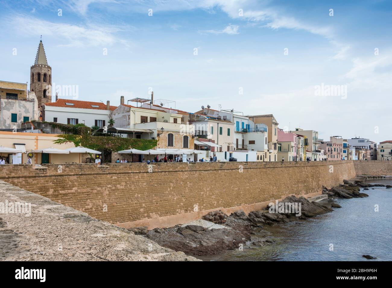 Italy Mediterranean island Sardinia Sardegna Alghero old town Stock ...