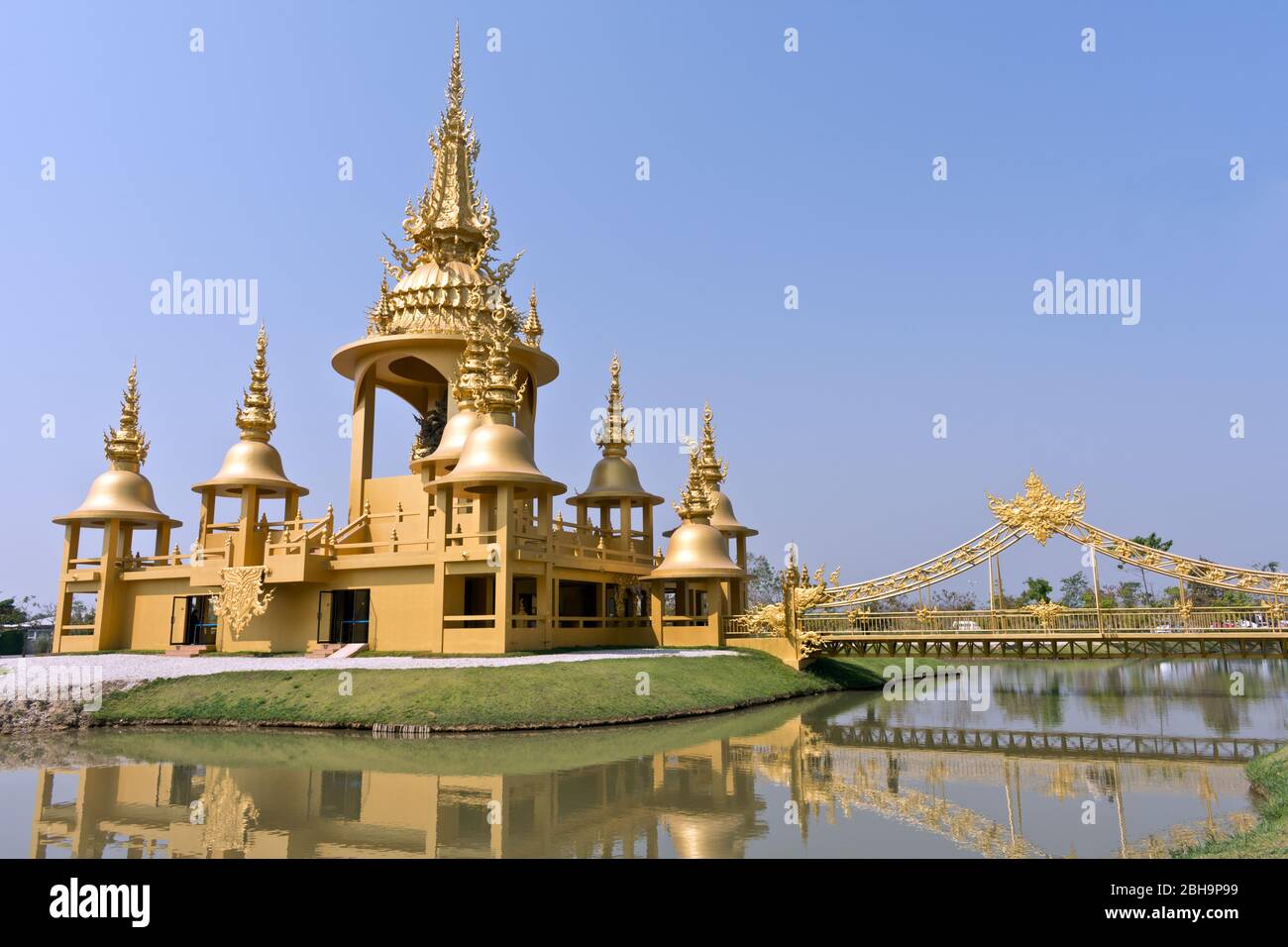 Golden Temple at Wat Rong Khun (White Temple), Chiang Rai, North ...