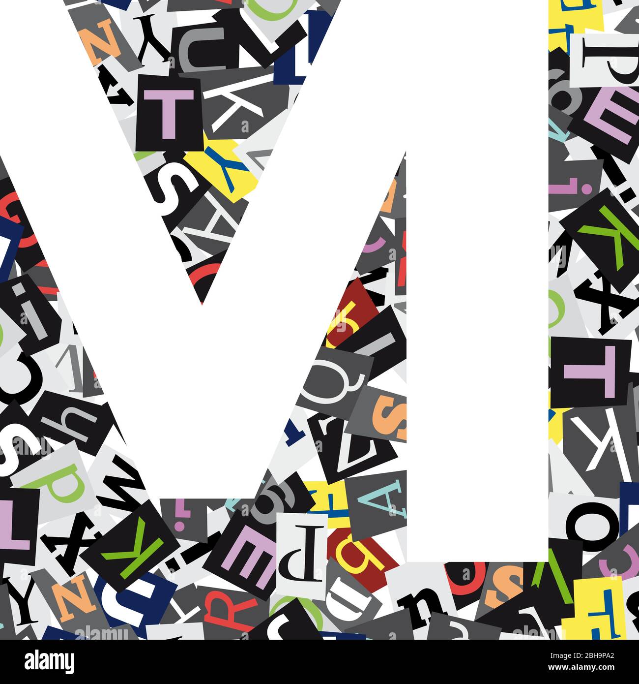 Vector geometric initial letter M on confused alphabet Stock Vector ...