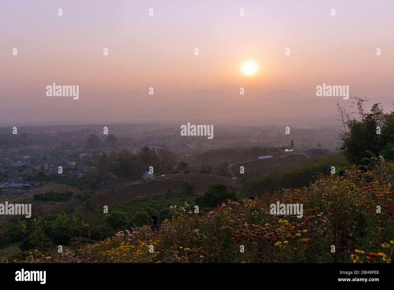 Morning Scenery at Yun Lai Viewpoint, Pai, Thailand, Asia Stock Photo ...
