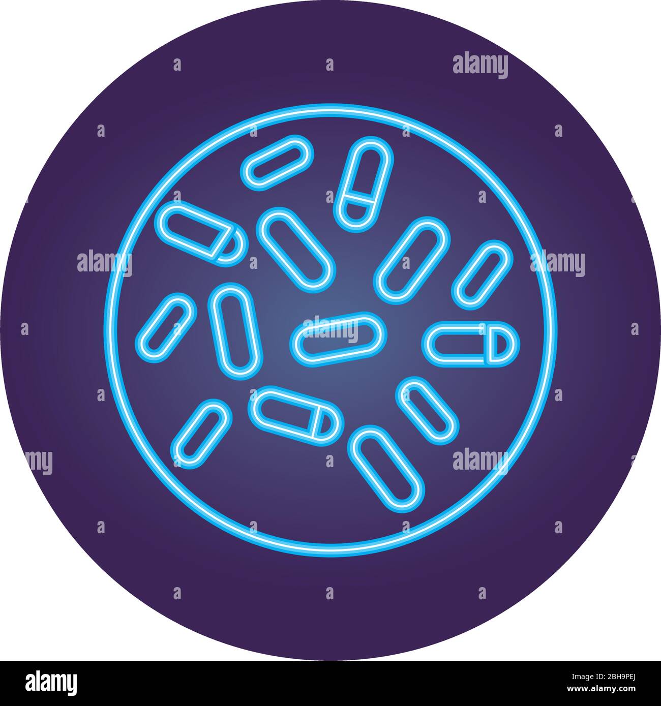 bacteria culture neon style icon Stock Vector Image & Art - Alamy