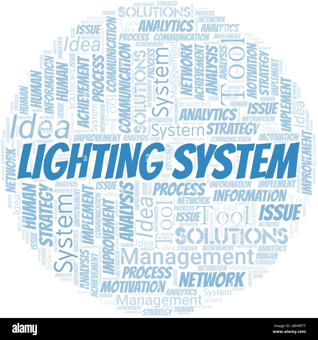 Lighting System typography vector word cloud. Wordcloud collage made ...