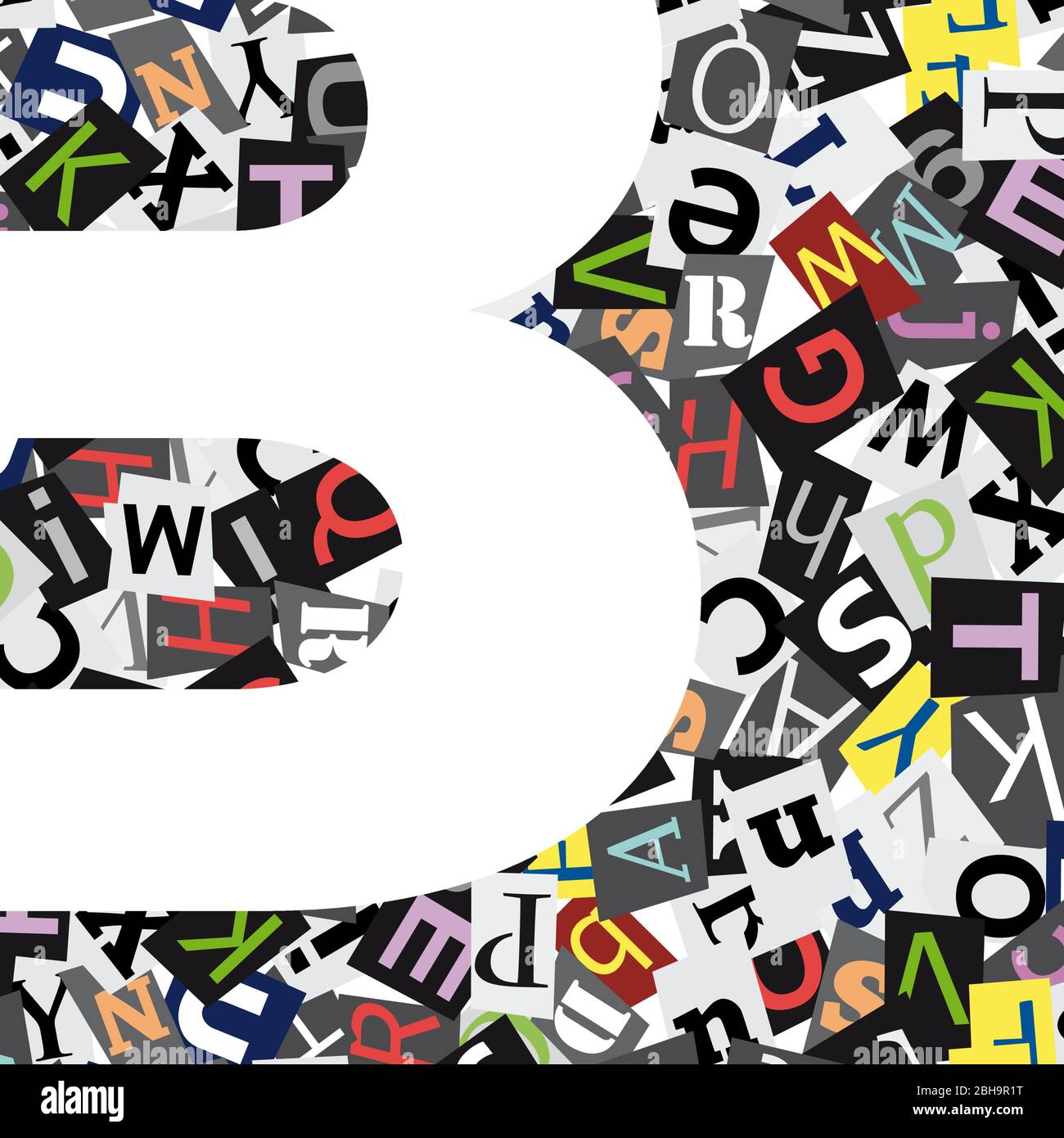 Vector geometric initial letter B on confused alphabet Stock Vector ...