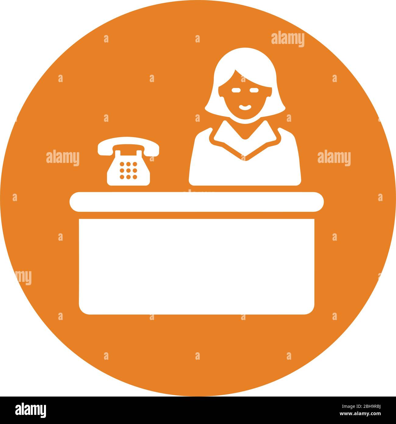 Beautiful design and fully editable Reception, receptionist, desk ...