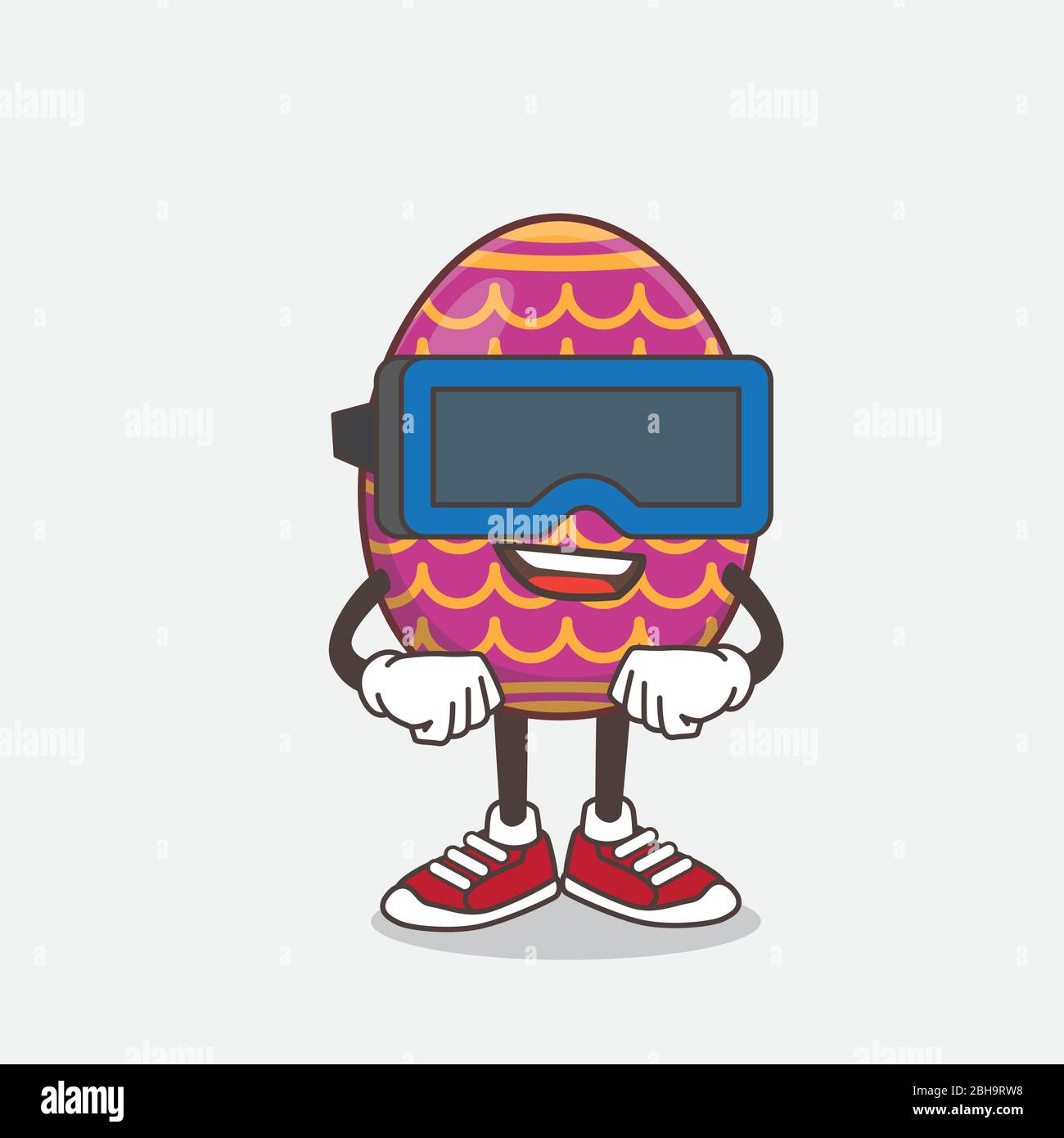 Illustration of Easter Egg Mascot Vector Character with Pose Stock ...