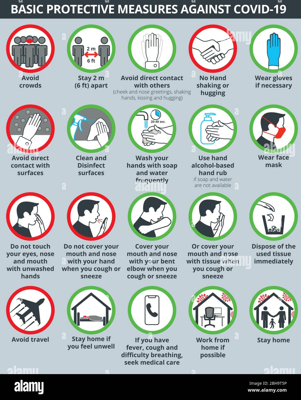 Basic protective measures against coronavirus disease COVID-19 Stock ...
