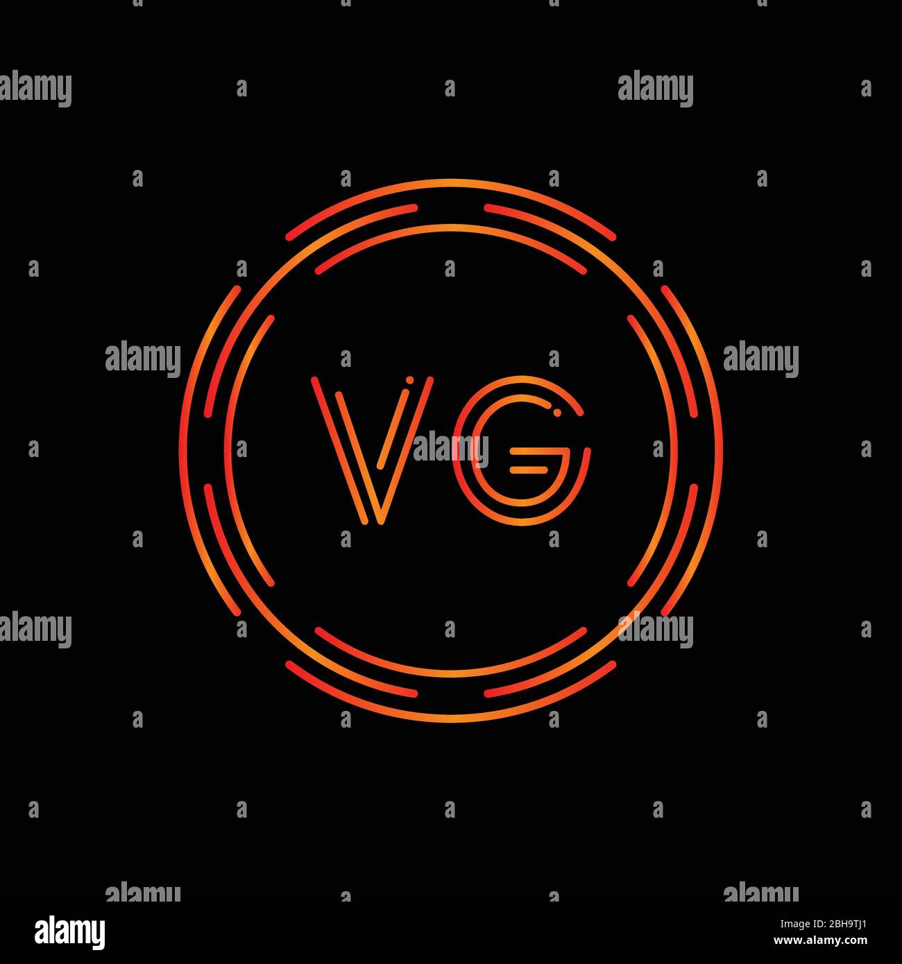 Creative Letter VG Logo Creative Typography Vector Template. Digital ...