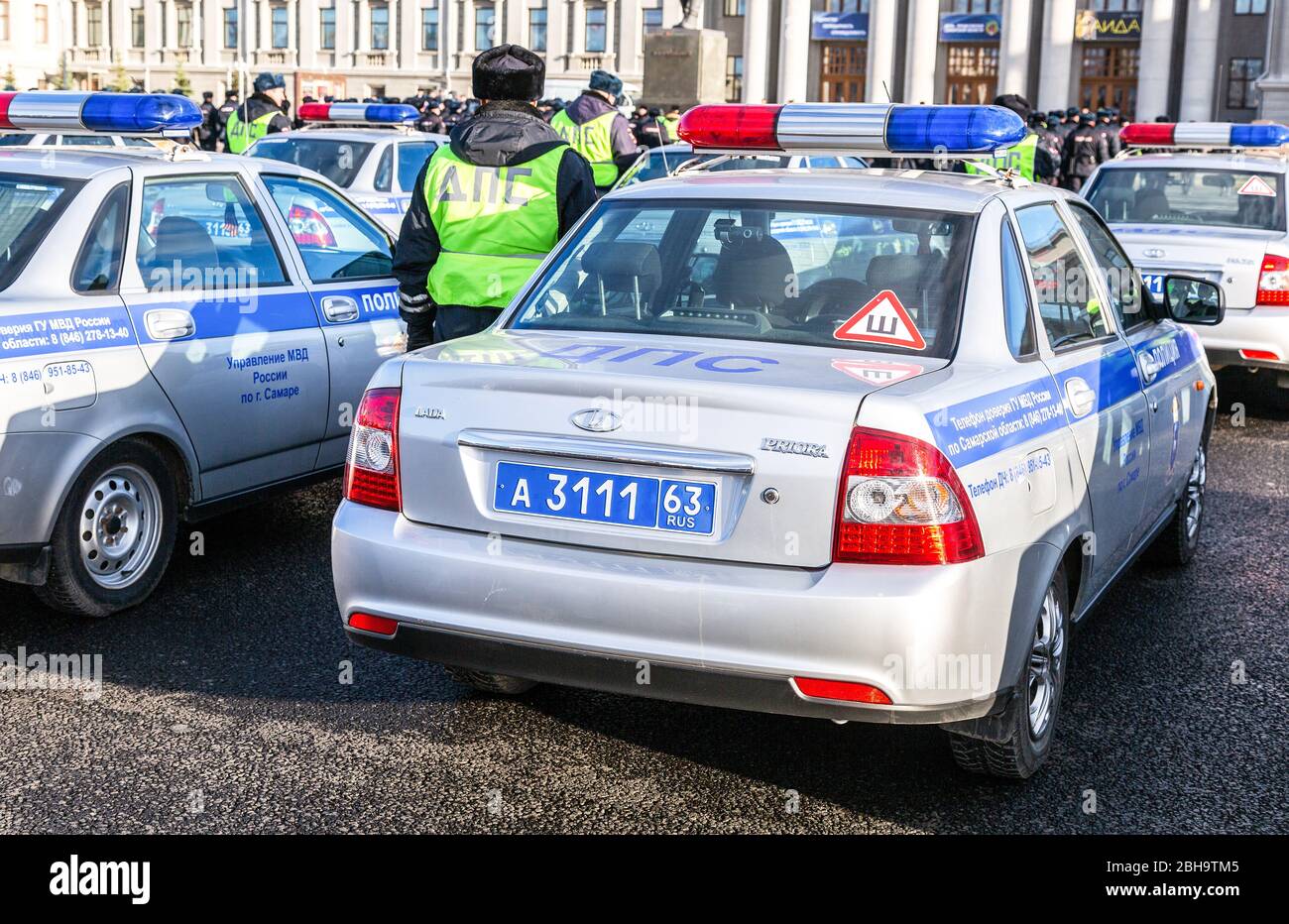 Samara, Russia - November 16, 2017: Russian police patrol vehicles of ...
