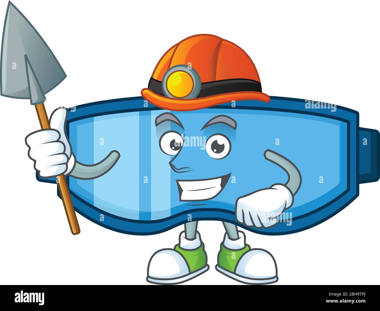 cartoon character design of safety glasses work as a miner Stock Vector ...