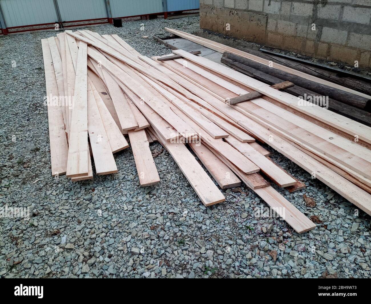 Boards with a sawmill. Building material from wood, boards for ...