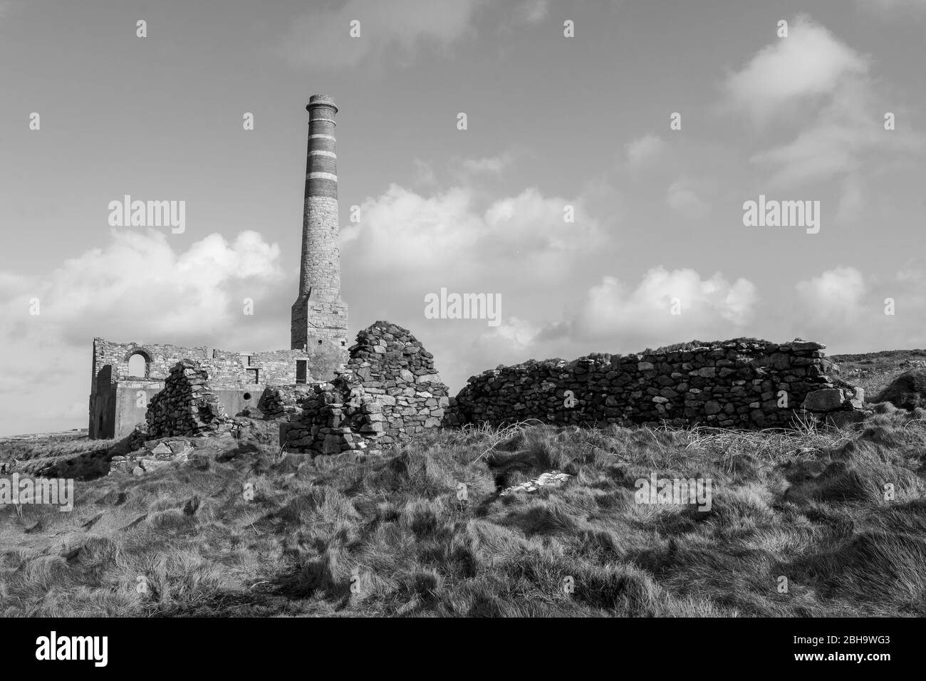 Landscape photo of an abandoned building from the mining industry on ...