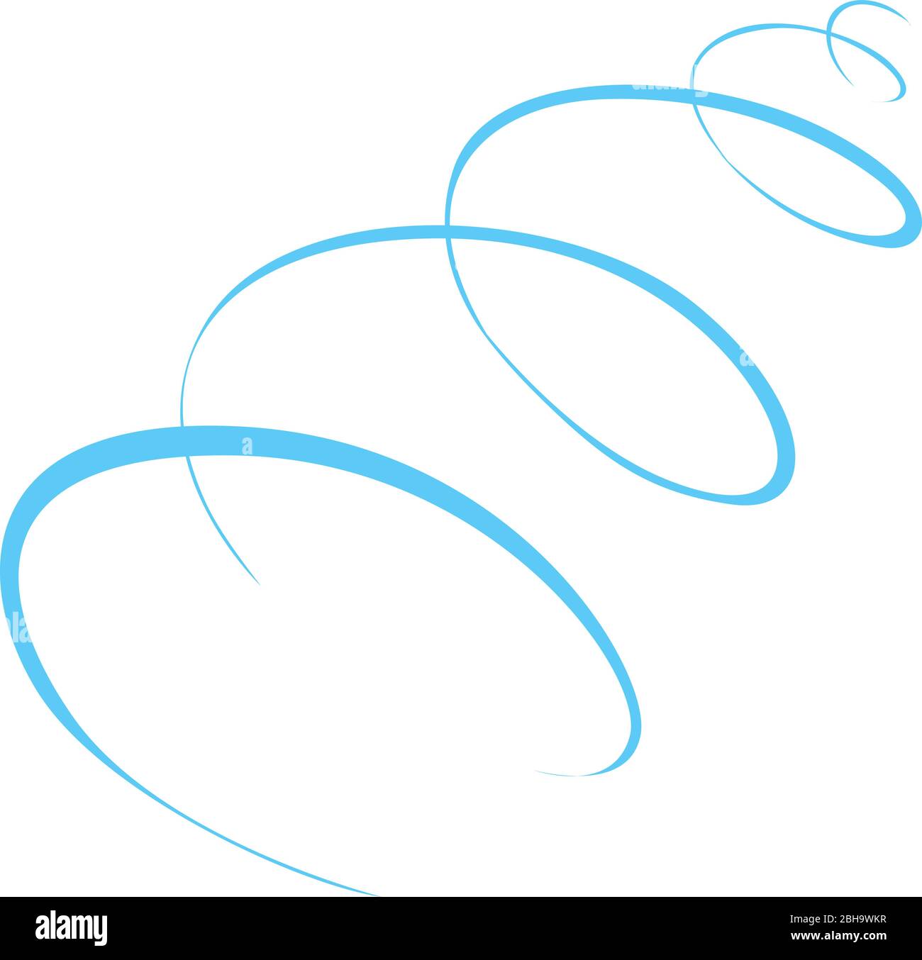 Simple Vector Twirl Design Element Isolated on White Background Stock ...