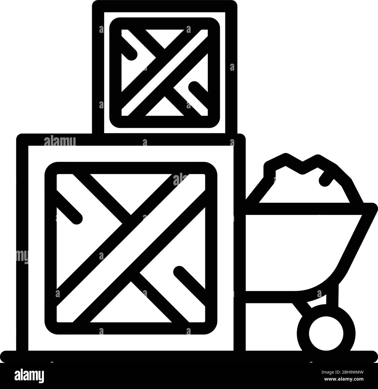 Farm producer box icon, outline style Stock Vector Image & Art - Alamy