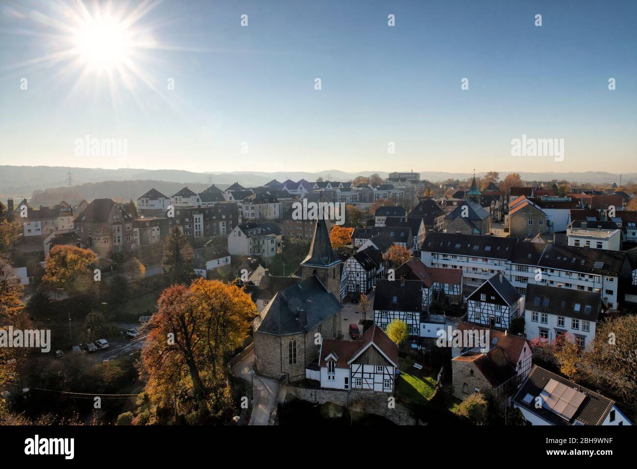 View from Blankenstein Castle to the old town of Blankenstein ...