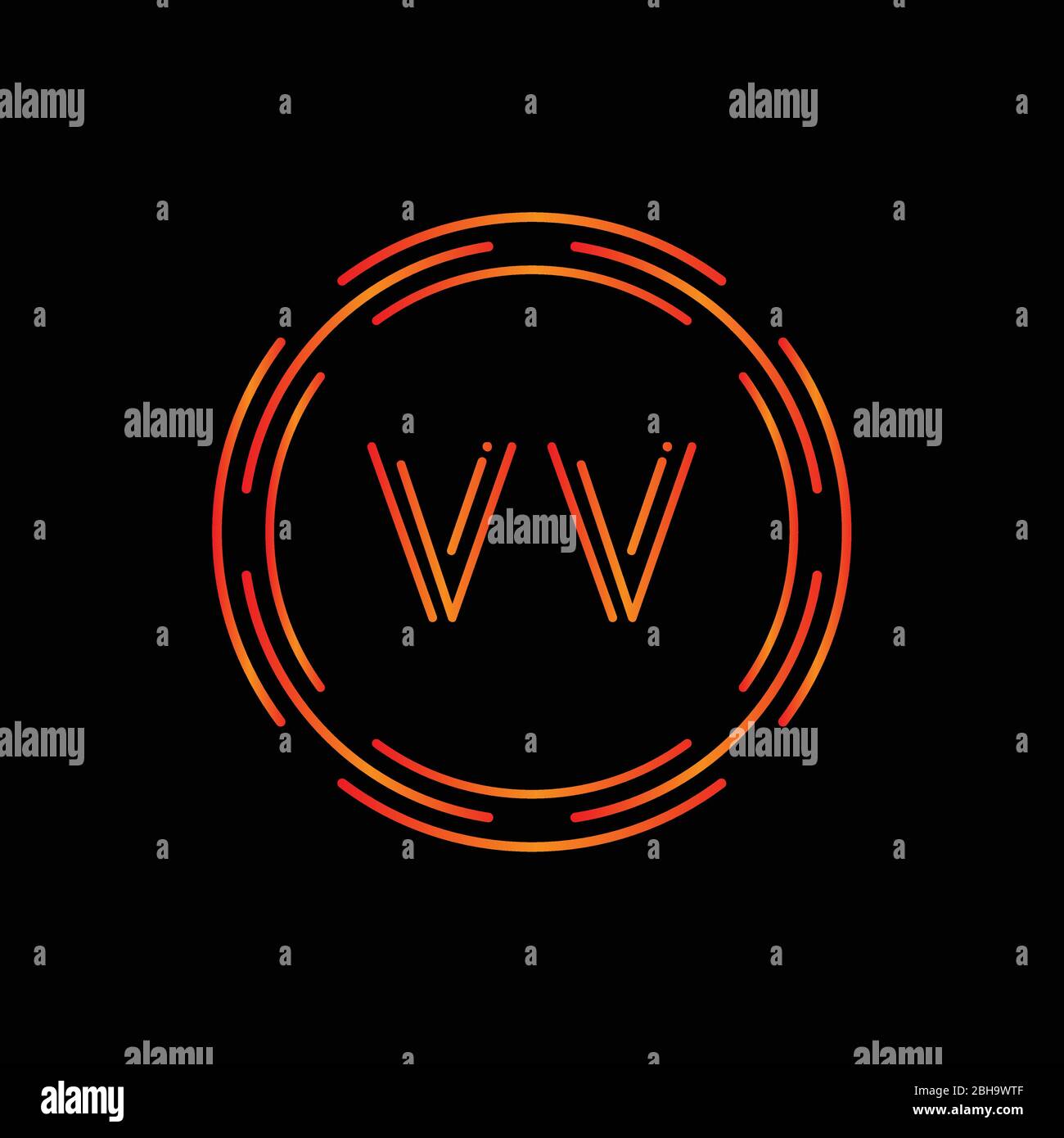 Creative Letter VV Logo Creative Typography Vector Template. Digital ...