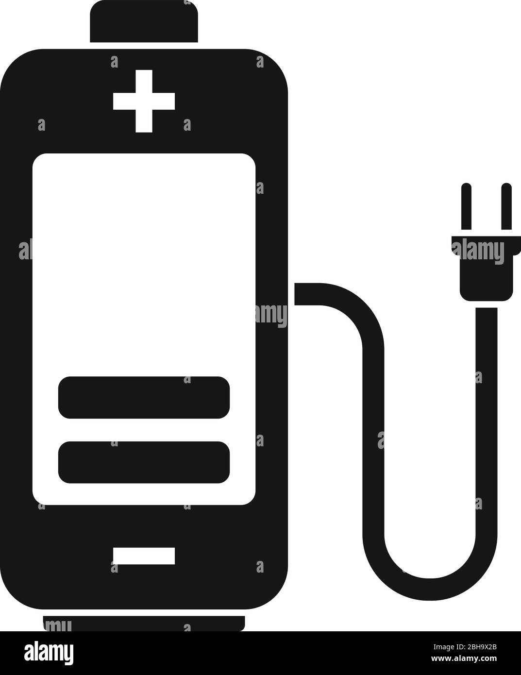 Charge battery car icon. Simple illustration of charge battery car ...