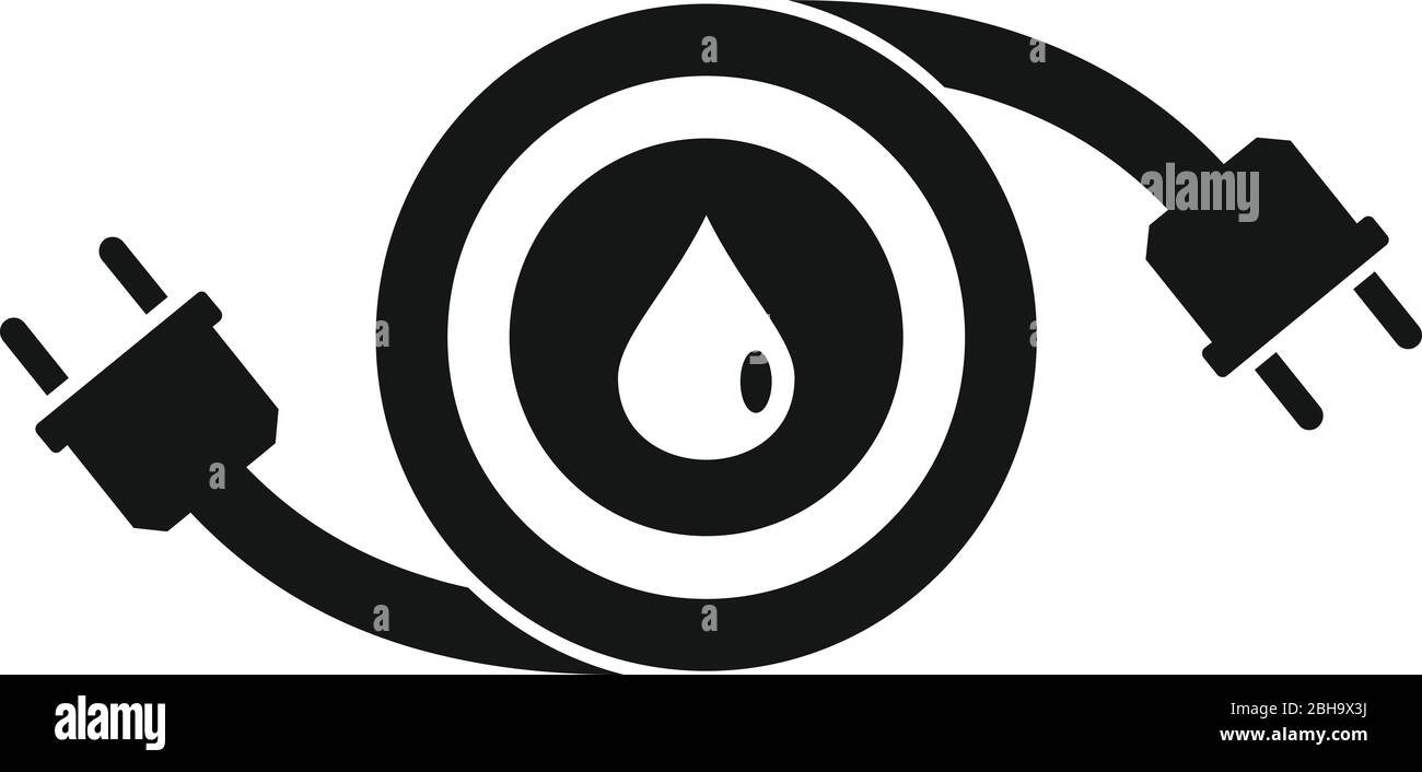 Hybrid car fuel icon. Simple illustration of hybrid car fuel vector ...