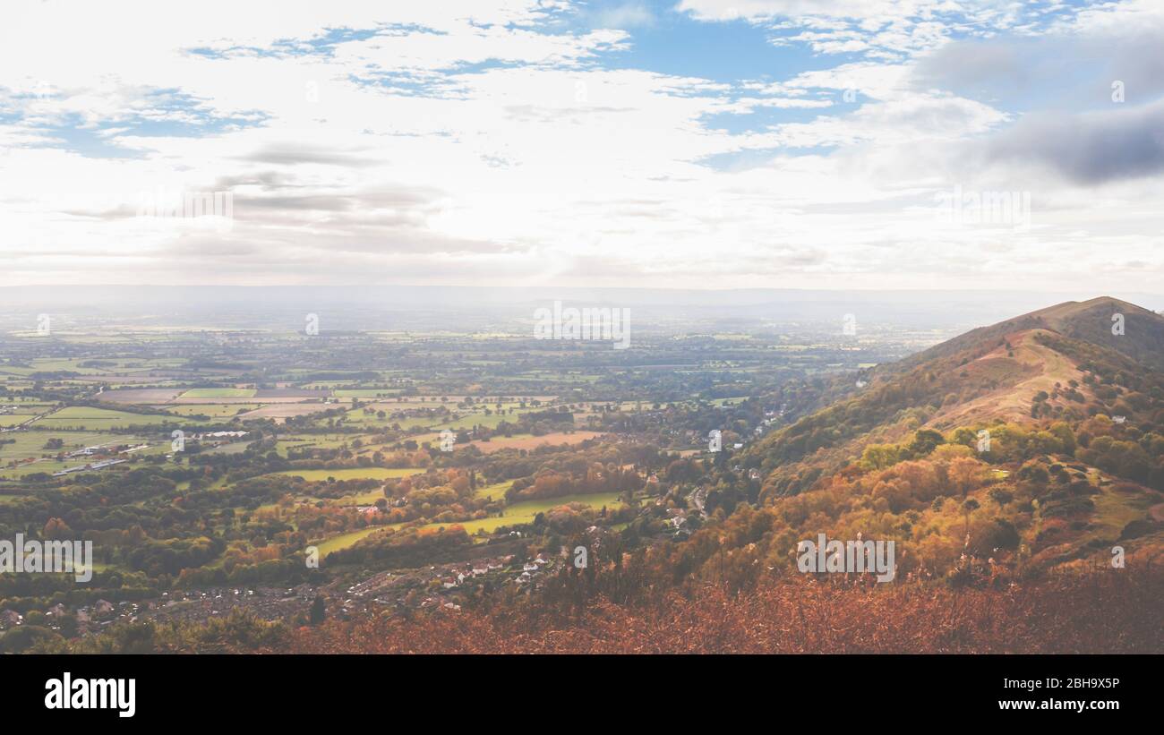 A view over the countryside in Malvern, Malvern Hills, County ...