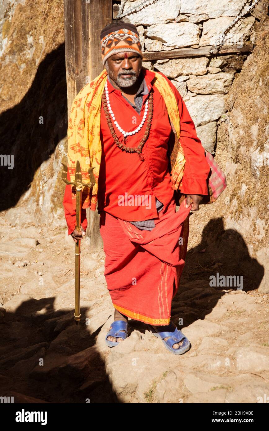 Hindu priest, full portrait Stock Photo - Alamy