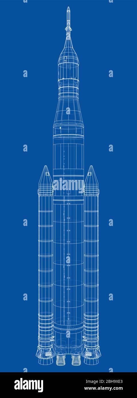 Space rocket concept outline. Vector Stock Vector Image & Art - Alamy