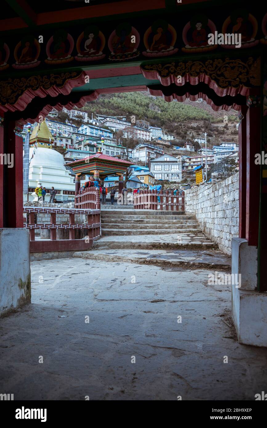 Namche Bazar, City Gate Stock Photo - Alamy