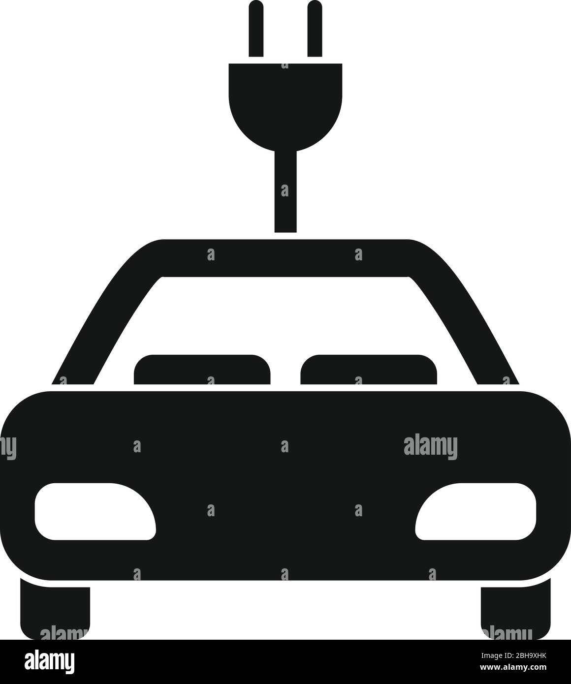 Ecology hybrid car icon. Simple illustration of ecology hybrid car ...