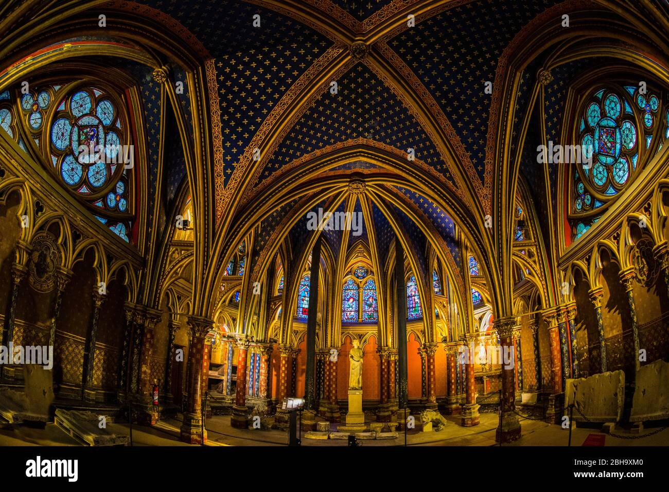 The lower chapel of crypt of the sainte chapelle hi-res stock ...
