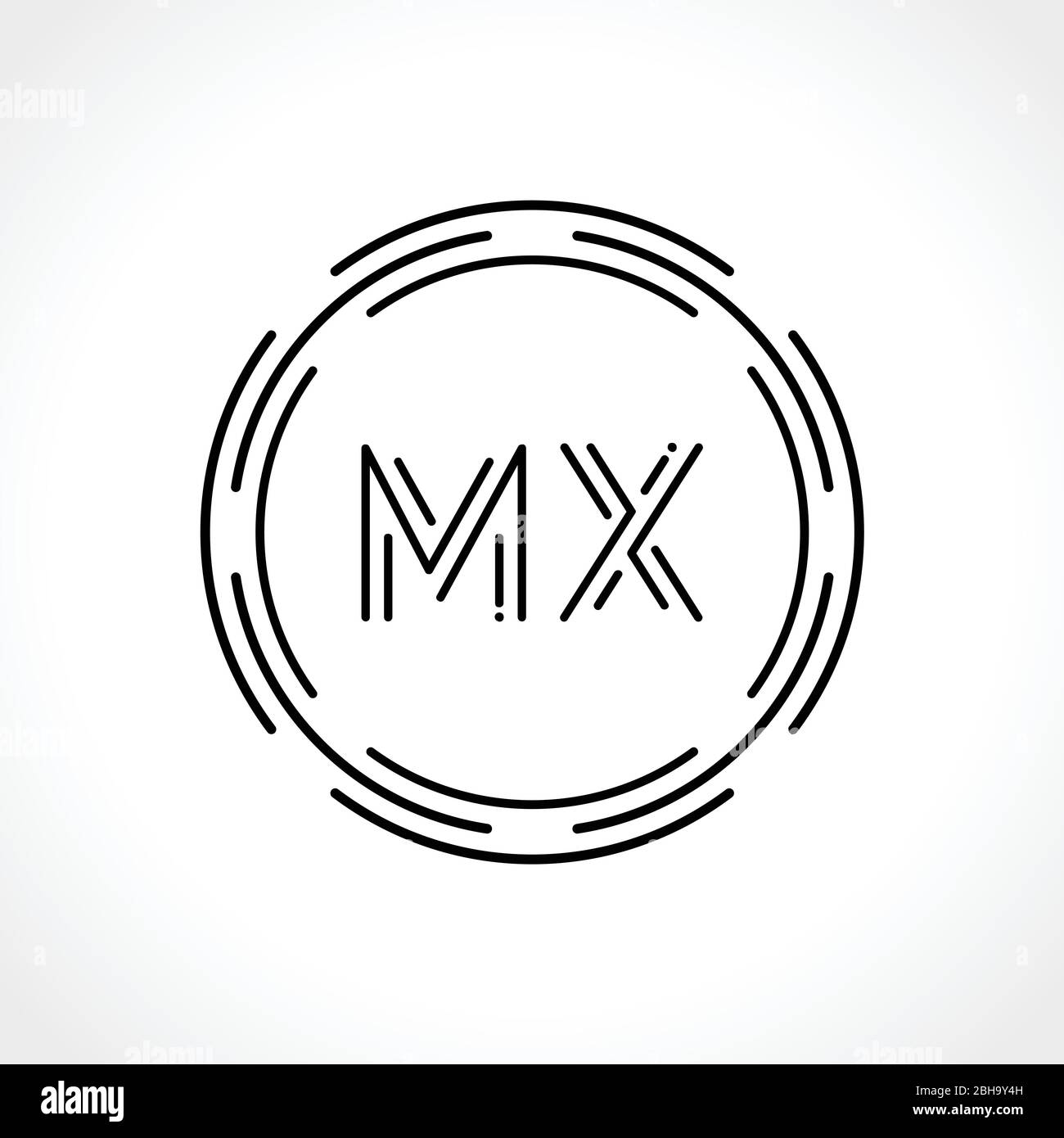 Initial MX letter Logo Design vector Template. Abstract Letter MX logo Design Stock Vector Image ...