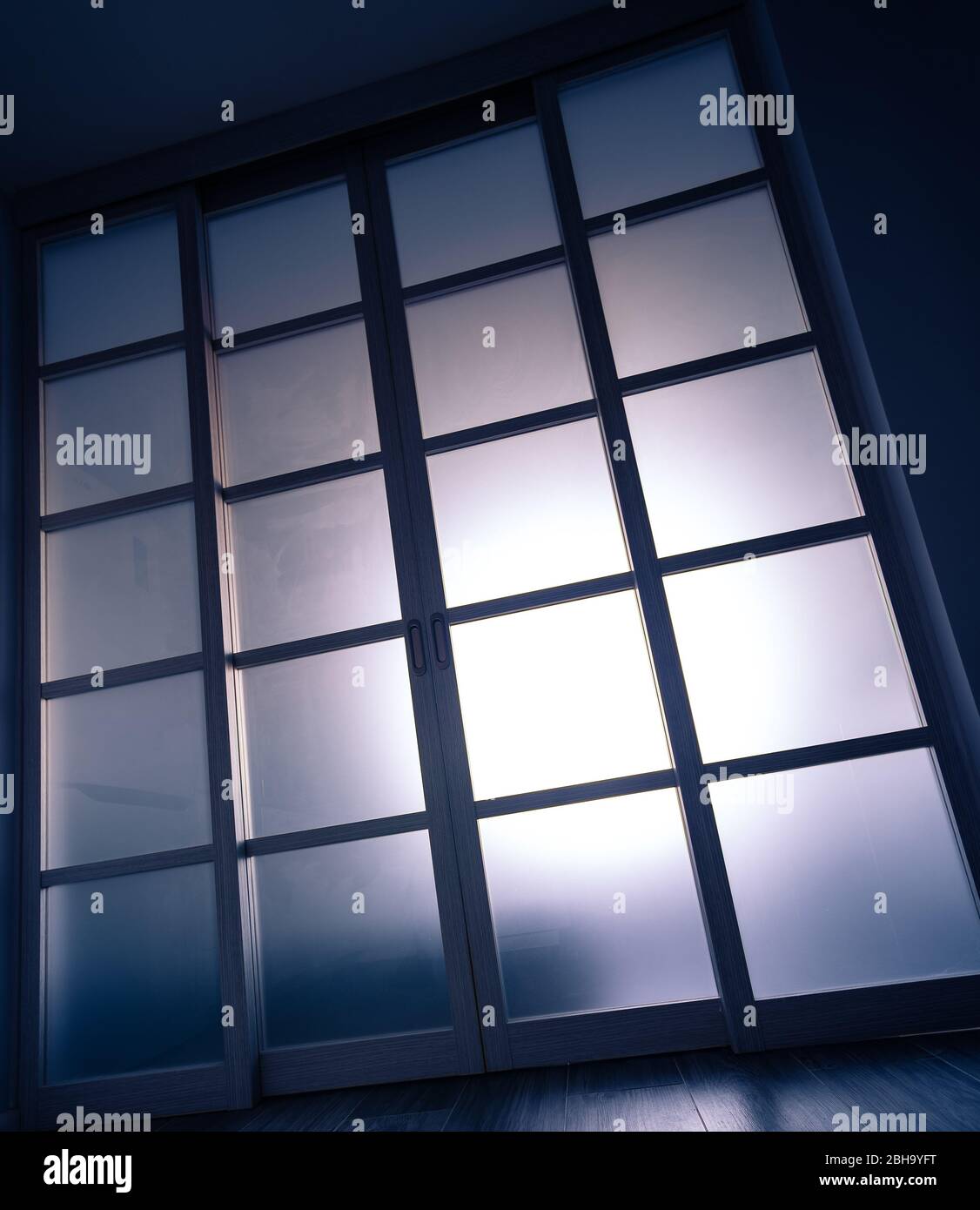 Blue sliding door hi-res stock photography and images - Alamy