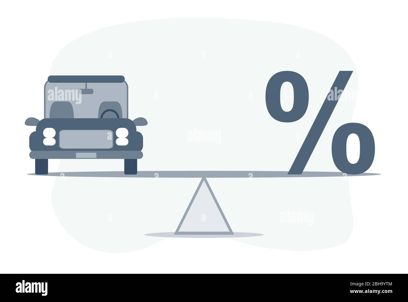 Balance Between Percentage Symbol And Car On Seesaw Stock Vector Image ...