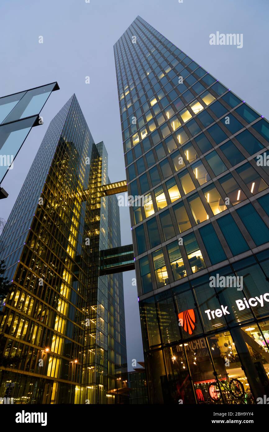 Munich, Munich: office buildings Highlight Towers, highrise, skyscraper ...