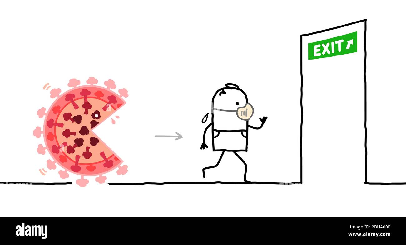 Cartoon man running away hi-res stock photography and images - Alamy