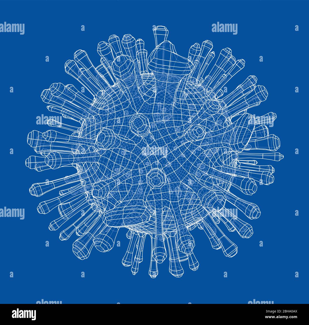 Vector wire-frame model of a virus Stock Vector Image & Art - Alamy