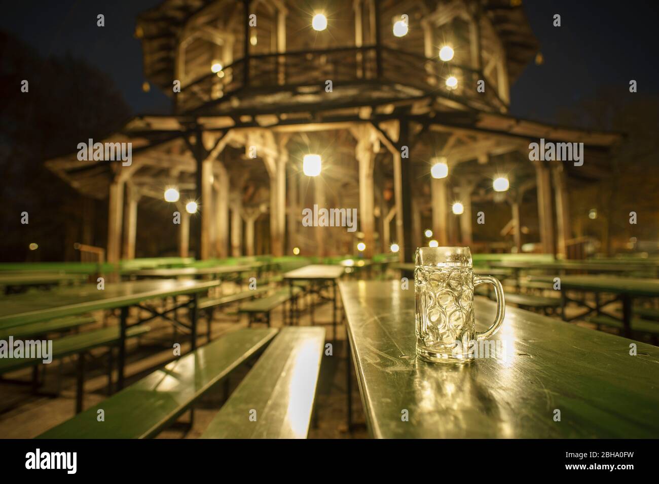 Chinese tower at night Stock Photo - Alamy