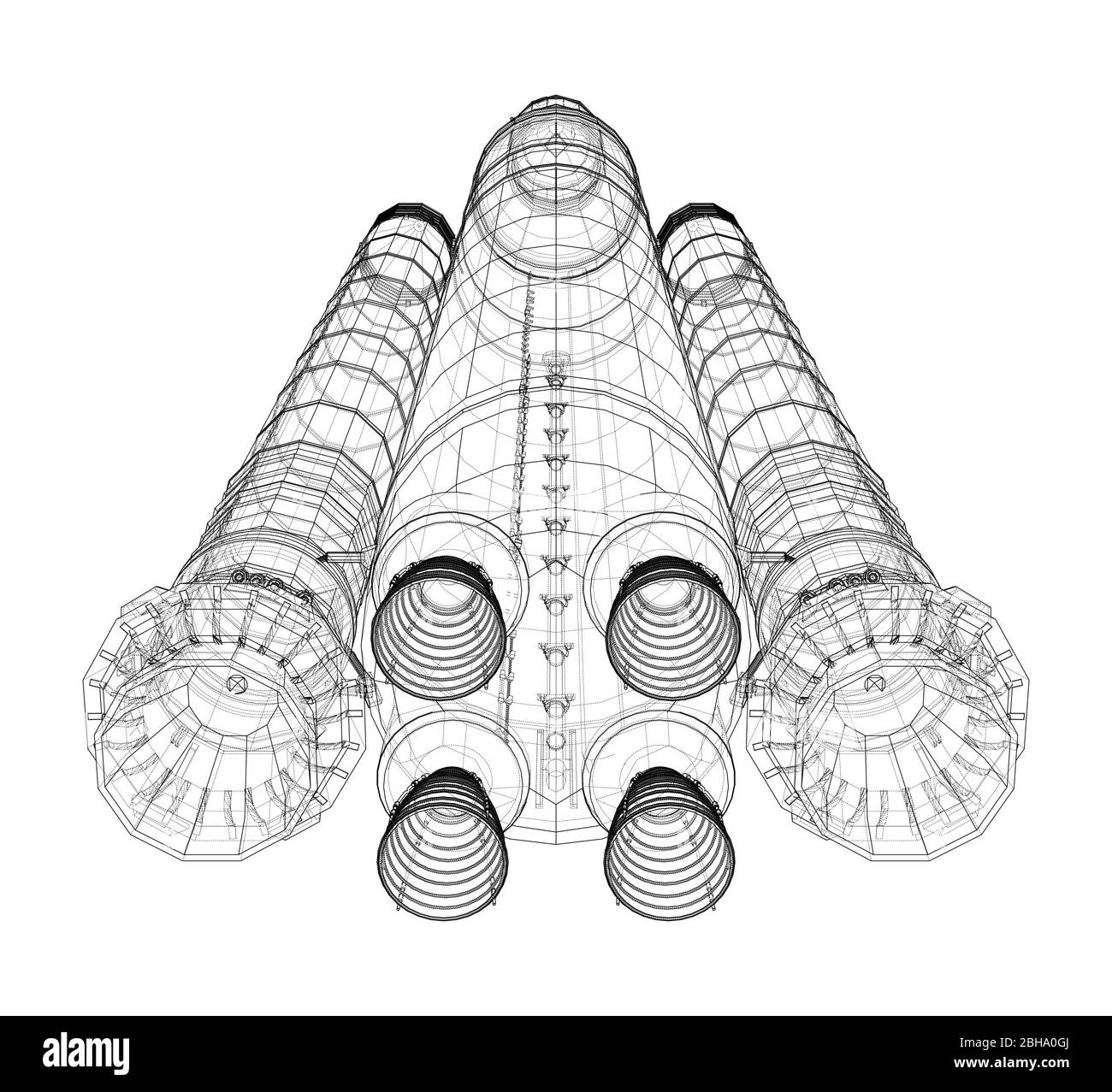 Space rocket concept outline. Vector Stock Vector Image & Art - Alamy