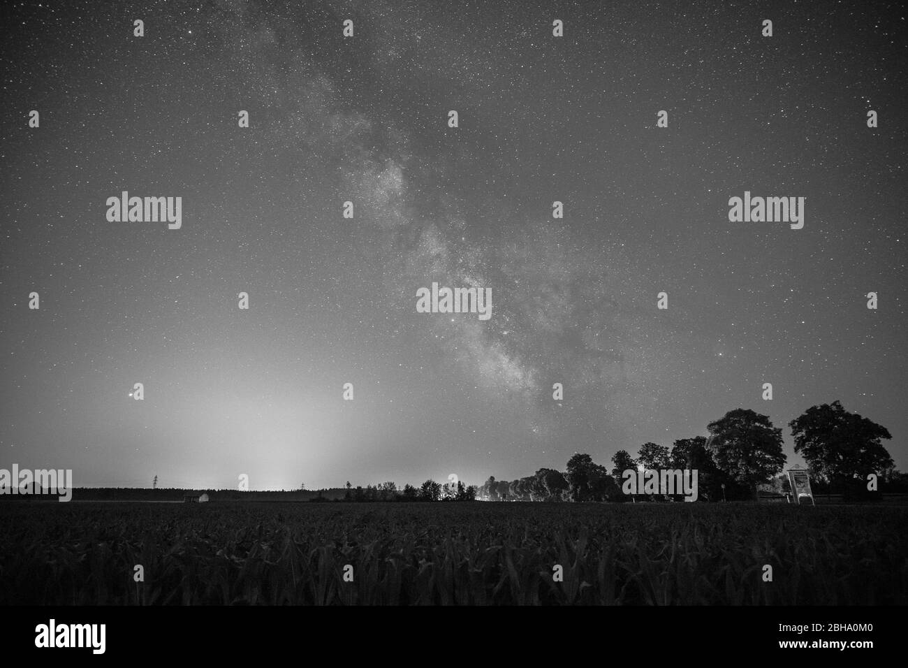 Starry night sky Black and White Stock Photos & Images - Alamy