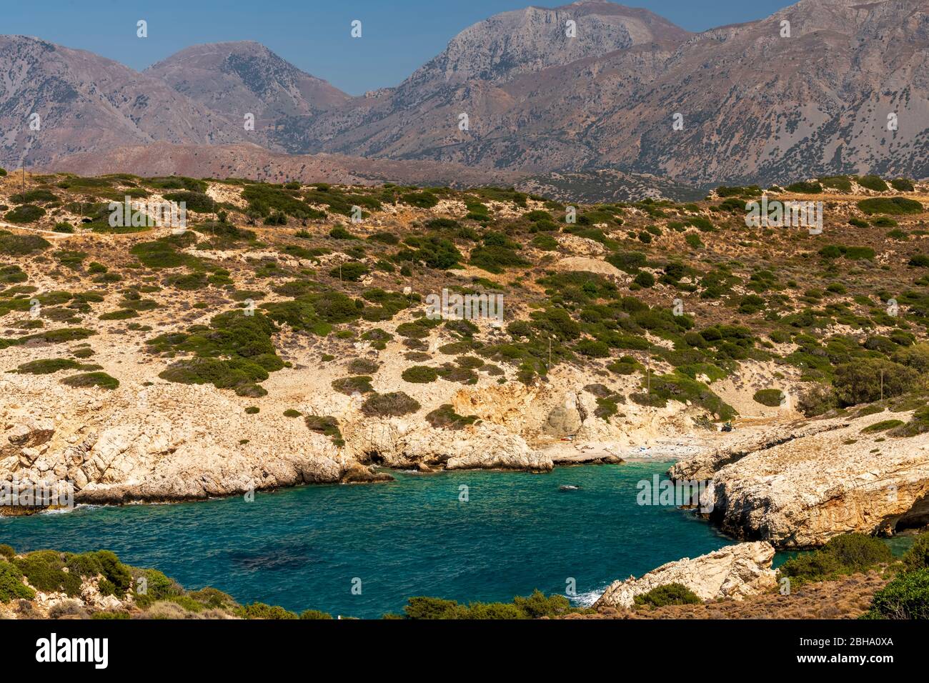 Panoramic view of a sea and islands from the top of the mountain, on ...